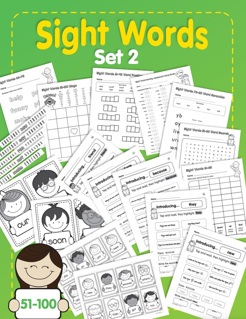 Sight Words, Set 2: 51-100 – TeachersLove
