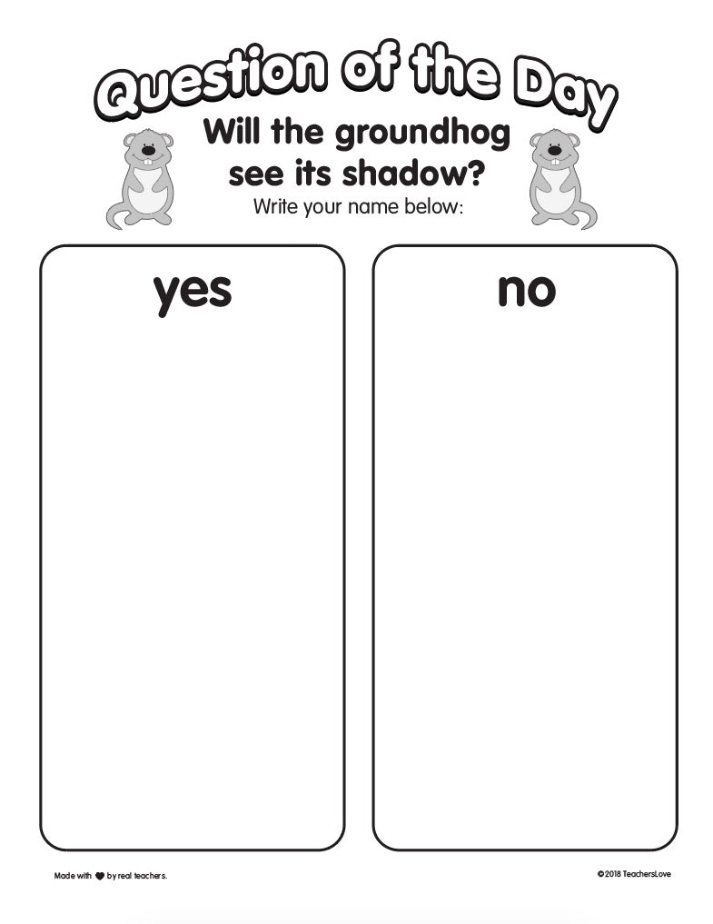 Question of the Day: Groundhog Day – TeachersLove