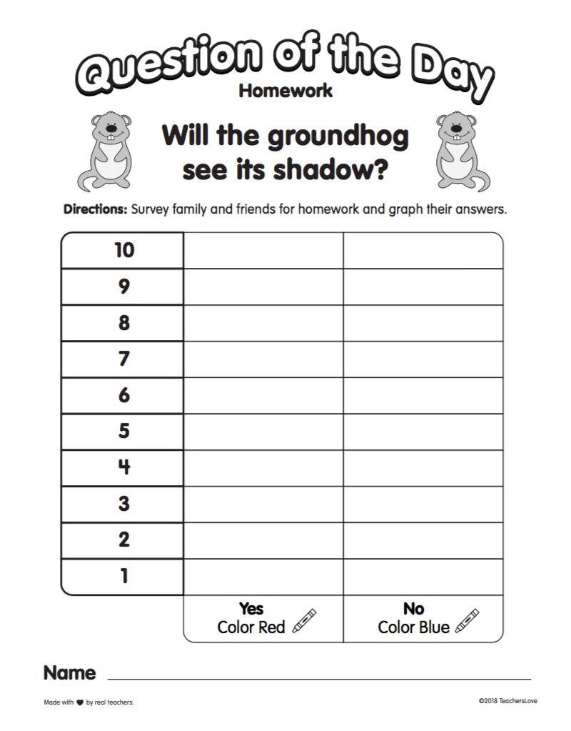 Question of the Day: Groundhog Day – TeachersLove