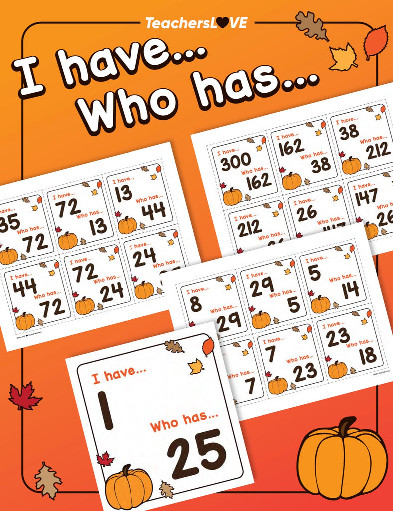 I Have... Who Has... Fall – TeachersLove