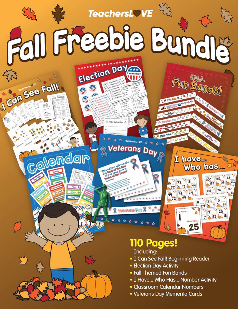 Fall FREEBIE Bundle! — 110 Pages! – TeachersLove