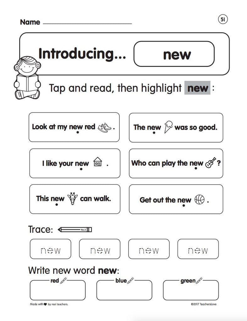 Sight Words, Set 2: 51-100 – TeachersLove